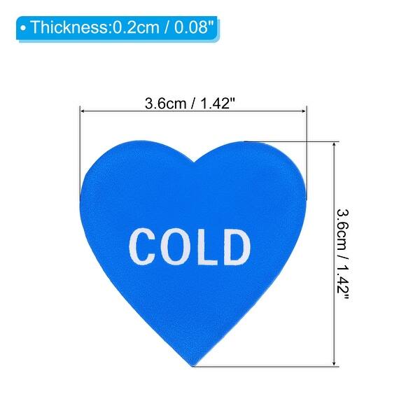 Self Stick Hot/Cold Water Label, Heart Shape Signs Red/Blue - Bed Bath ...