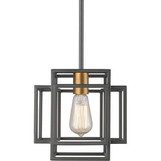 Industrial square hanging light mini cage pendant light fixture home ...