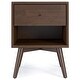 GDFStudio - Caroline Mid-Century Modern Nightstand with Solid Wood ...