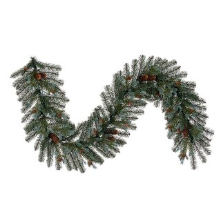 Vickerman 6' x 14" Blue Spruce Pine Cone Artificial Unlit Garland ...