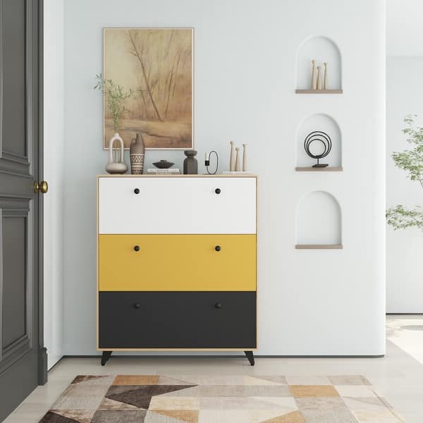 3-Tier Shoe Storage Cabinet Space Saving Entryway - Bed Bath & Beyond ...