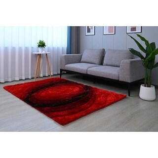 3D Red Shag Rug,5' x 8' - 5' x 8' - Bed Bath & Beyond - 40377643