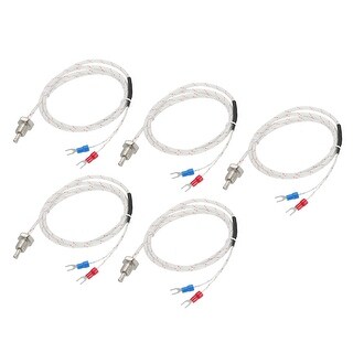 K Type Temperature Sensor 5pcs M10 Thermocouple 3.3ft 0 to 800°C(32 to ...
