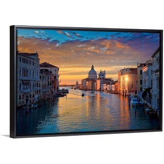 "Grand Canal, Venice" Black Float Frame Canvas Art - Bed Bath & Beyond ...
