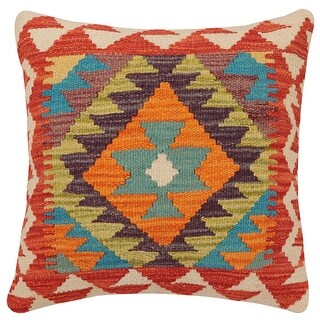 Southwestern Brooker Turkish Hand-Woven Kilim Pillow - 17" x 18" - Bed ...