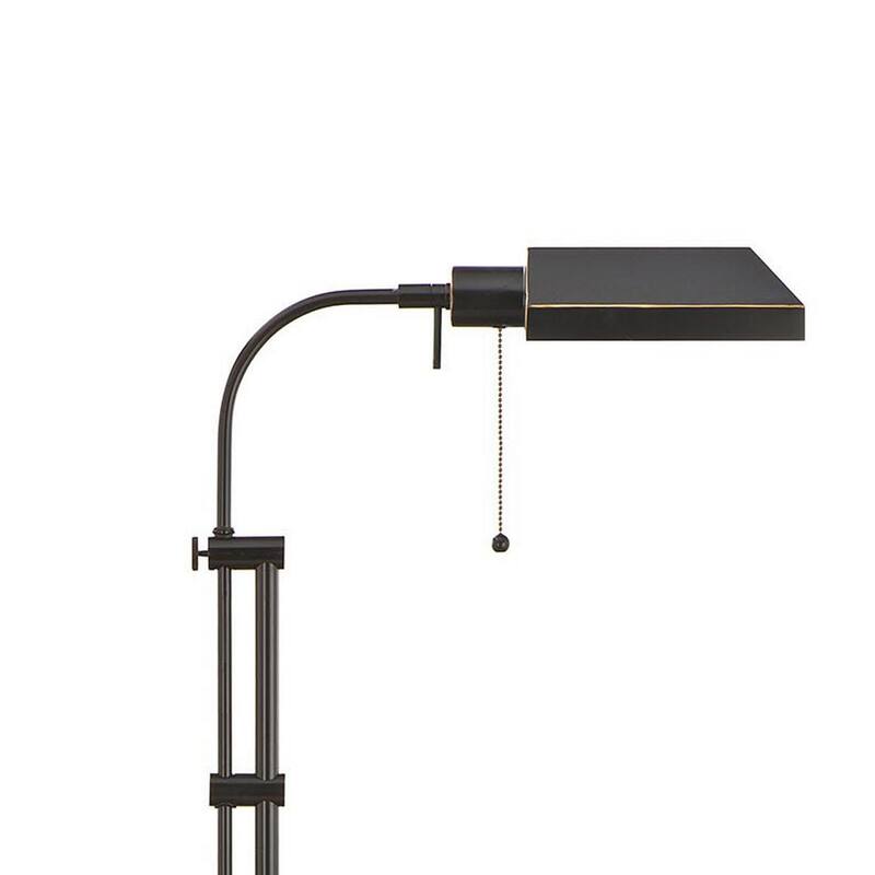 Metal Rectangular Floor Lamp with Adjustable Pole, Dark Bronze - On ...