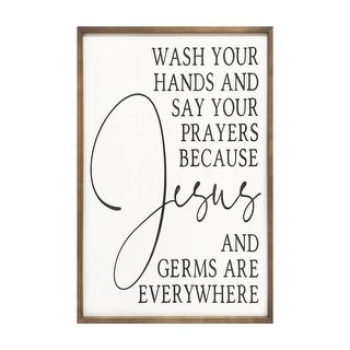 Jesus and Germs Are Everywhere Framed Wall Art - Bed Bath & Beyond ...
