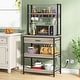 5-Tier Kitchen Bakers Rack with 4 Power & USB Outlets, Microwave Stand ...