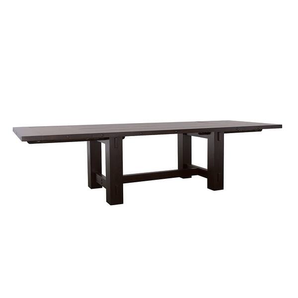 Calandra Rectangle Dining Table with Extension Leaf Vintage Java - 85.50'' x 42.00'' x 30.00 ...