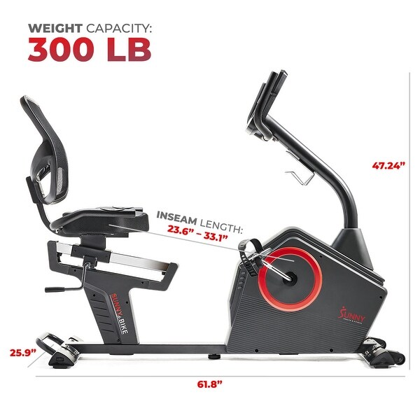 Sunny magnetic recumbent bike store
