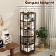 5-Tier 360° Rotating Bookshelf, Corner Spinning Bookcase with Narrow ...