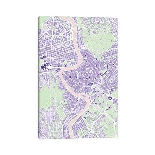 iCanvas "Rome Violet" by Planos Urbanos Canvas Print - Bed Bath ...