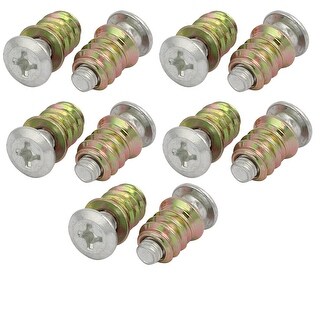 10pcs Wooded Furniture Connecting Fitting M6x20mm phillips Bolt w ...