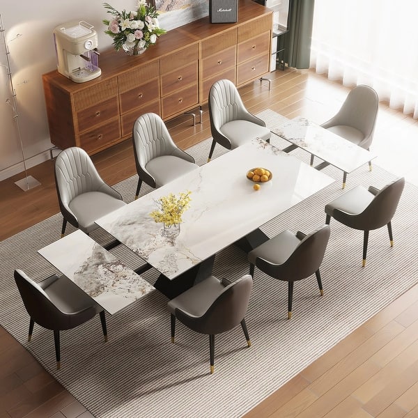 dining table with granite inserts