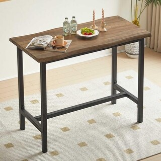 Howtai 47-inch Counter Height Bar Pub Table with Metal Legs - Bed Bath ...