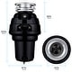 Waste Maid 1-1/4 HP Premium Garbage Disposal with Attached Power Cord ...