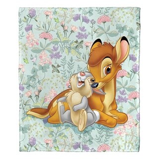 Disney Bambi 80th Celebration Botanical Duo Silk Touch Throw Blanket ...