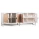 Khloe 83" Exotic Wood and Rattan 4-Door Sideboard - Bed Bath & Beyond ...