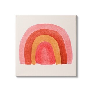 Stupell Bold Red Pink Rainbow Four Layered Arches Canvas Wall Art ...