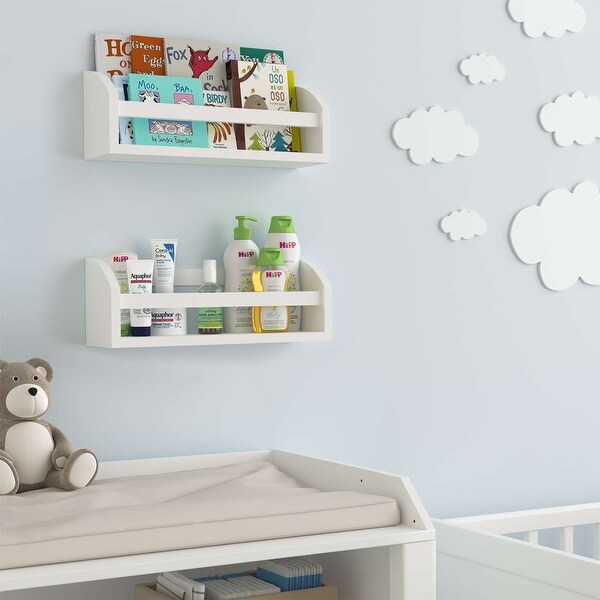 Wallniture Kids White Bookshelf for Nursery Bed Bath Beyond 33423199