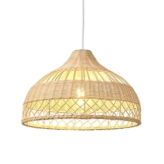 1-Light 16" Handmade Natural Vine Pendant Light,No Bulb Included - Bed ...