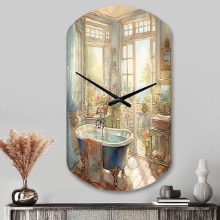 Designart - Elegant Bathroom Retreat I - Bathroom Floral Large Wall ...