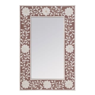 Vivienne 16 in. W x 24 in. H Rectangular Bone Inlay Horizontal or ...