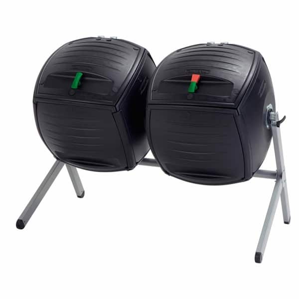 Set of Two 50-Gallon Compost Bin Tumbler Double Rotating Composter - 31 ...