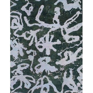 Ahgly Company Machine Washable Abstract Dark Slate Gray Green Area Rugs ...