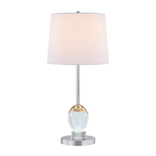 27 Inch Table Lamp, Tapered Drum Fabric Shade, Modern Metal Base ...