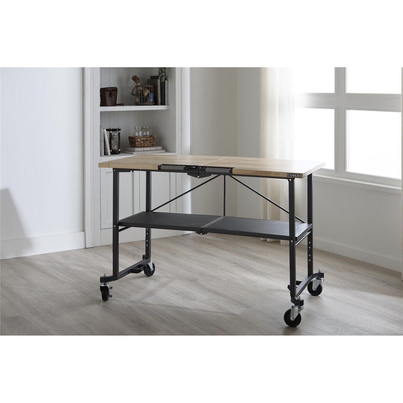 COSCO SmartFold Butcher Block Portable Workbench Folding Utility Table Bed Bath Beyond 