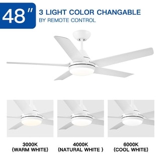LED Light Integrated Ceiling Fan Reversible Motor Remote Ceiling Fan ...