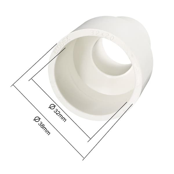 PVC Reducing Coupling Hub by Hub Pipe Fitting Adapter Connector 5pcs ...