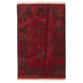 ECARPETGALLERY Hand-knotted Finest Khal Mohammadi Red Wool Rug - 2'8 x ...
