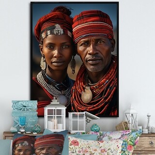 Designart "African Tribes Masai Tanzania" African Tribes Framed Wall ...