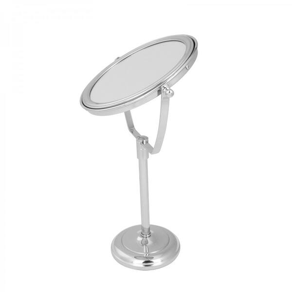 Table Makeup Mirror Chrome Brass Swivel Magnifying Two Sided Renovators ...