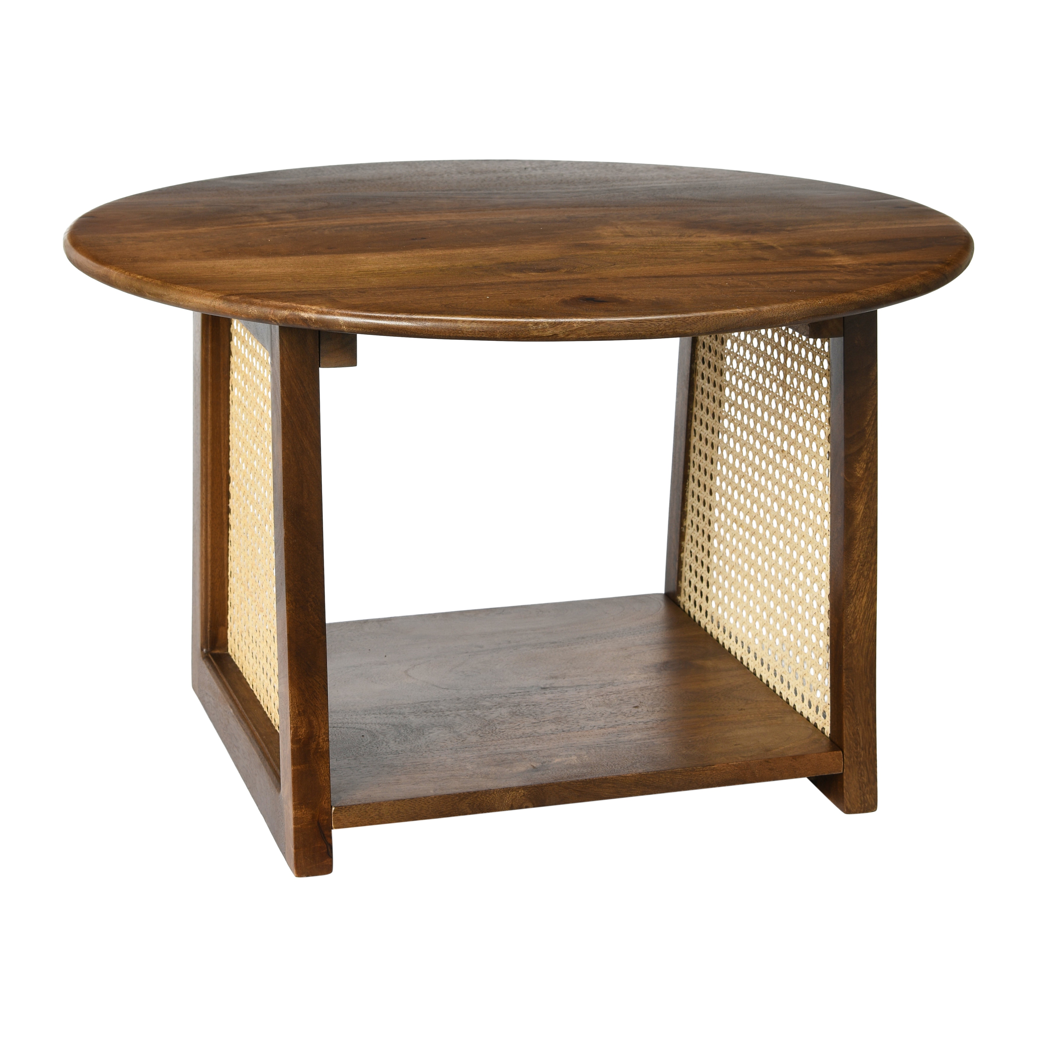 Woven cane coffee table store