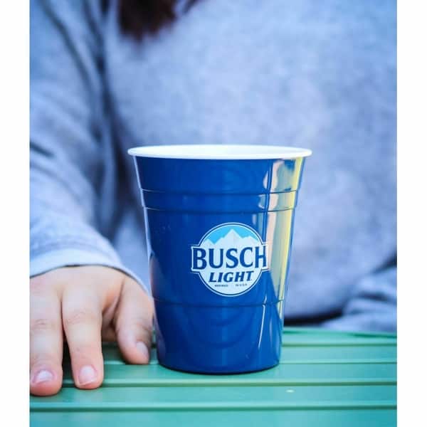 Busch Light Reusable Plastic Cup 6 Set with Mesh Bag - Blue| - Bed Bath ...