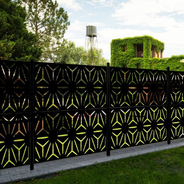 Metal Privacy Screen Free Standing Star - 72*47 - On Sale - Bed Bath ...