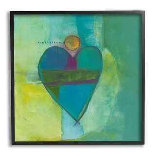 Stupell Green Vivid Heart Shape Framed Giclee Art by Michelle ...