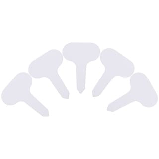 PVC Plant Label Stake T Type 5 x 3cm Water Resistant for Garden White ...
