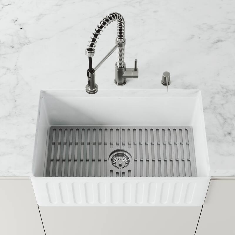 VIGO 27" L X 15" W Silicone Protective Bottom Grid for Kitchen Sink in ...