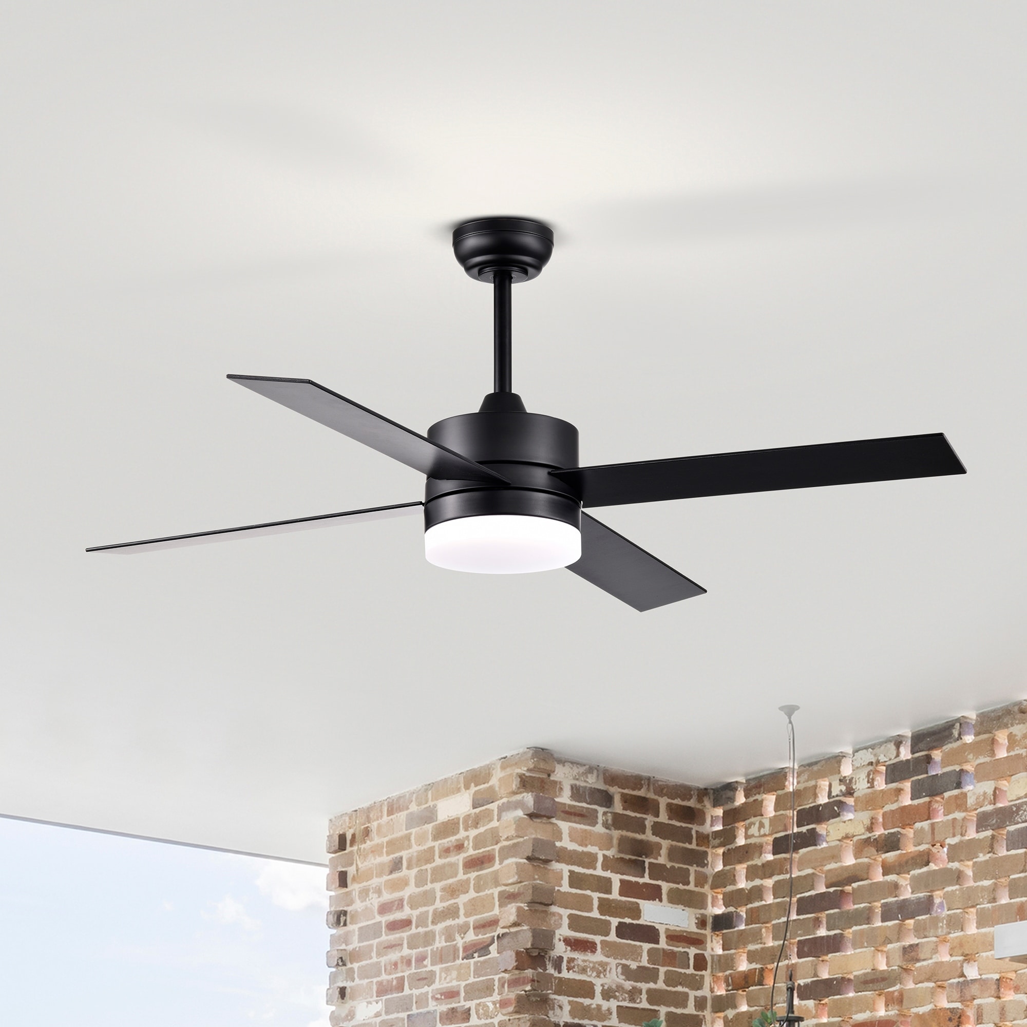 Moasis 52-inch 4-Blade Ceiling Fan with LED Light and Remote Control ...