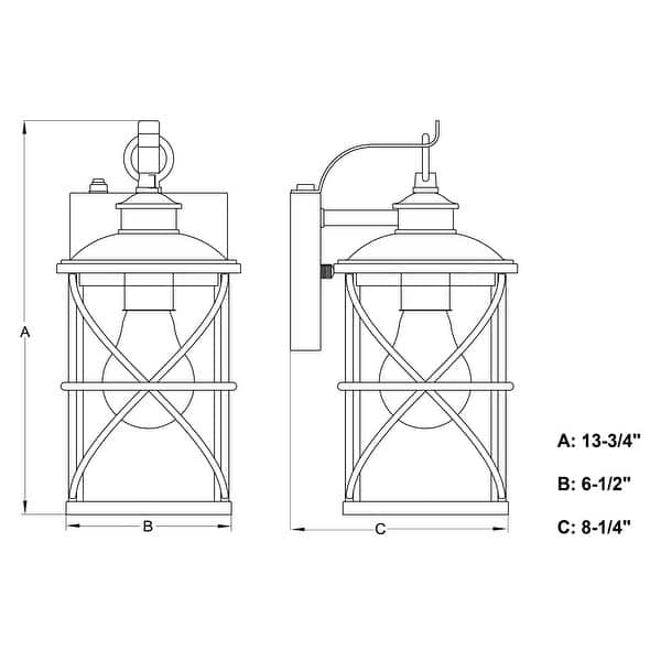 Adams 1 Light Dusk to Dawn Outdoor Wall Lantern Clear Glass - Bed Bath ...