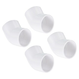 4Pcs 45 Degree Elbow Pipe Fittings 1-1/2 Inch UPVC Fitting Connectors ...