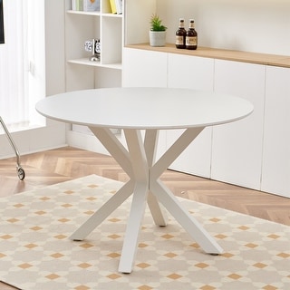 Modern MDF Round Sturdy Dining Table - Bed Bath & Beyond - 40146408