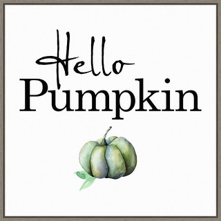 Amanti Art Hello Pumpkin Framed Canvas Wall Art - Bed Bath & Beyond ...