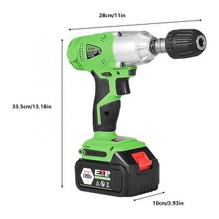1/2 Inch Cordless Electric Wrench Gu/n Drill Tool Fast Charge 1500mAh ...