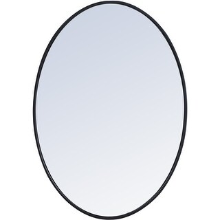 Elegant Lighting 34 Inch Oval Mirror with Metal Frame - Bed Bath ...