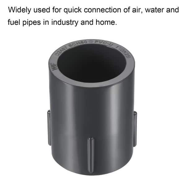 5Pcs PVC Pipe Fitting 1NPT Female Thread 1" Socket Straight Connector ...